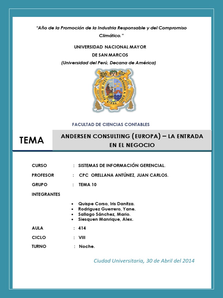 Andersen Consulting | PDF | Accenture | Sistema de informacion