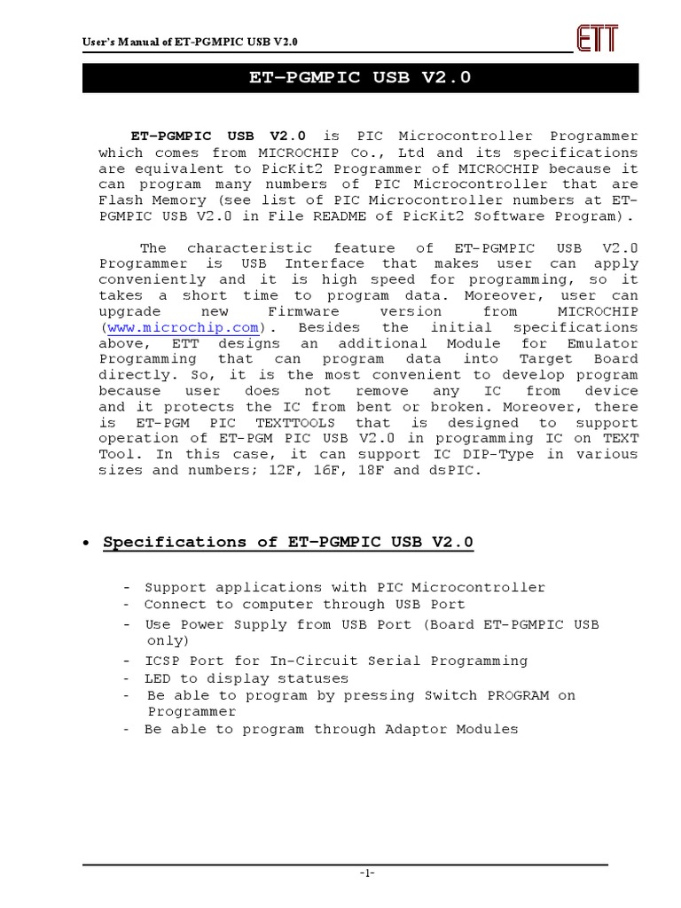 Pic Usb - v2 | PDF | Pic Microcontroller | Microcontroller