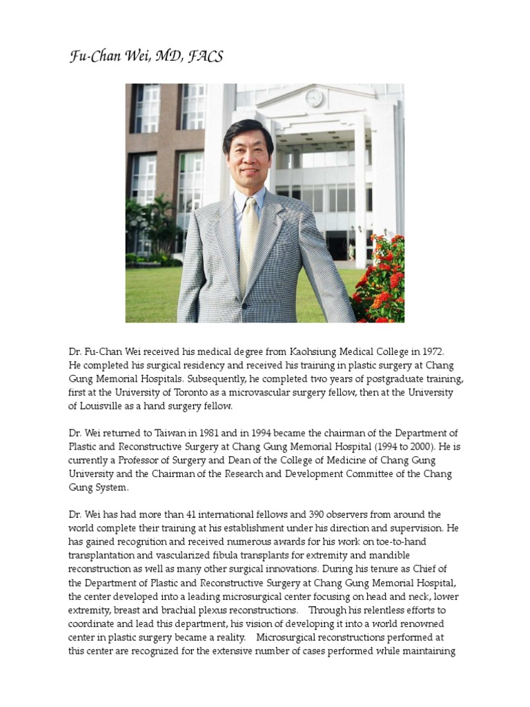 Fu-Chan Wei | PDF | Plastic Surgery | Surgery