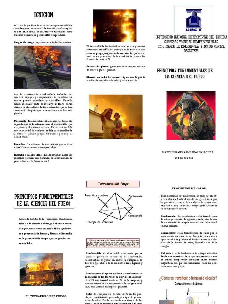 Principios del Fuego y Transmisión de Calor | PDF | Agente oxidante ...