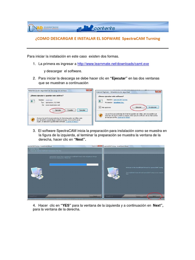 Como Descargar e Instalar El Sofware Spectracam Turning | PDF