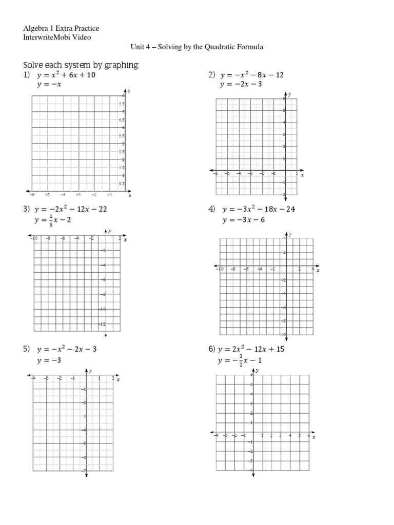 Quadratic Formula Practice Problems | PDF