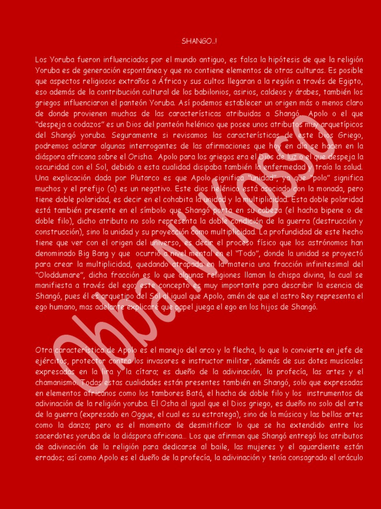 Shango | PDF | Apolo | Cassandra