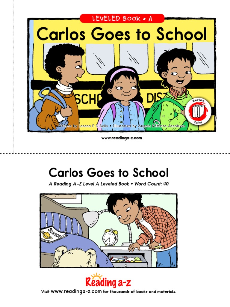 Raz-Kids Carlos Goes To School | PDF