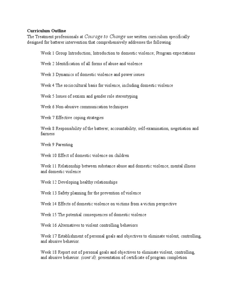 Curriculum Outline | PDF