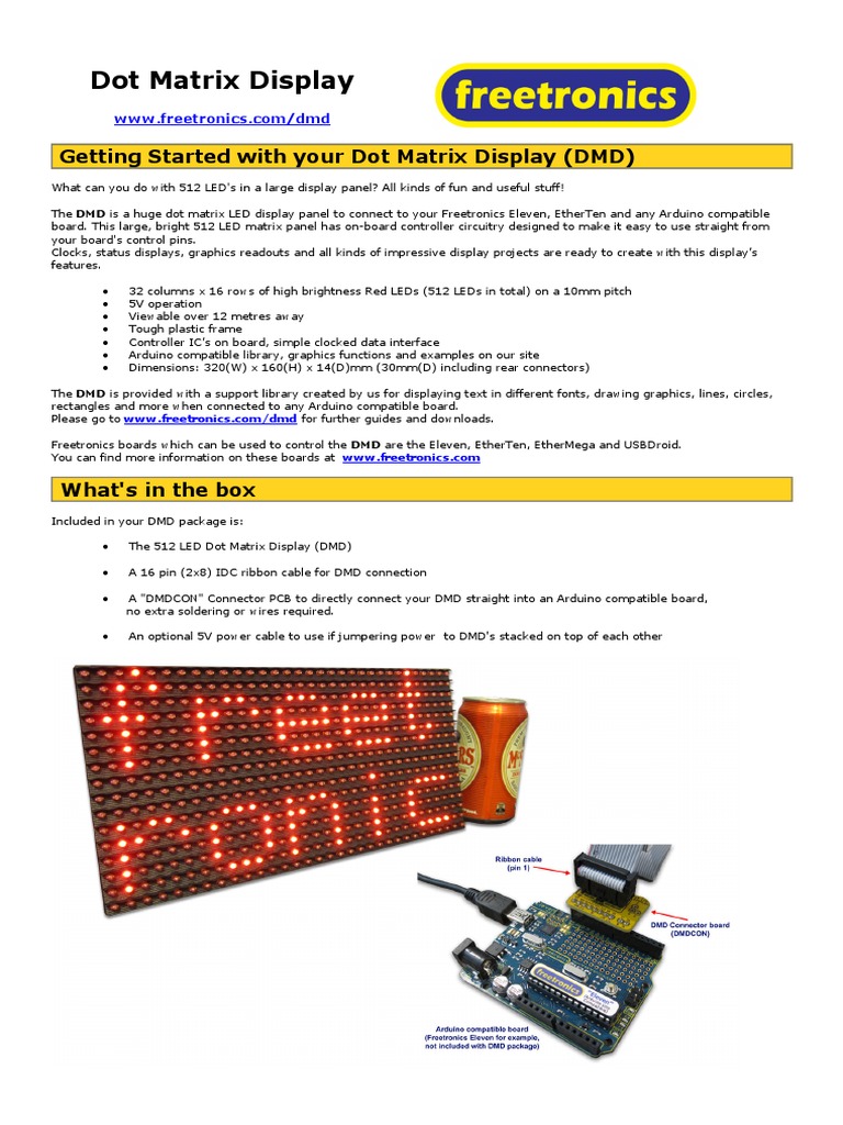 DMD Getting Started | Download Free PDF | Electrical Connector | Arduino