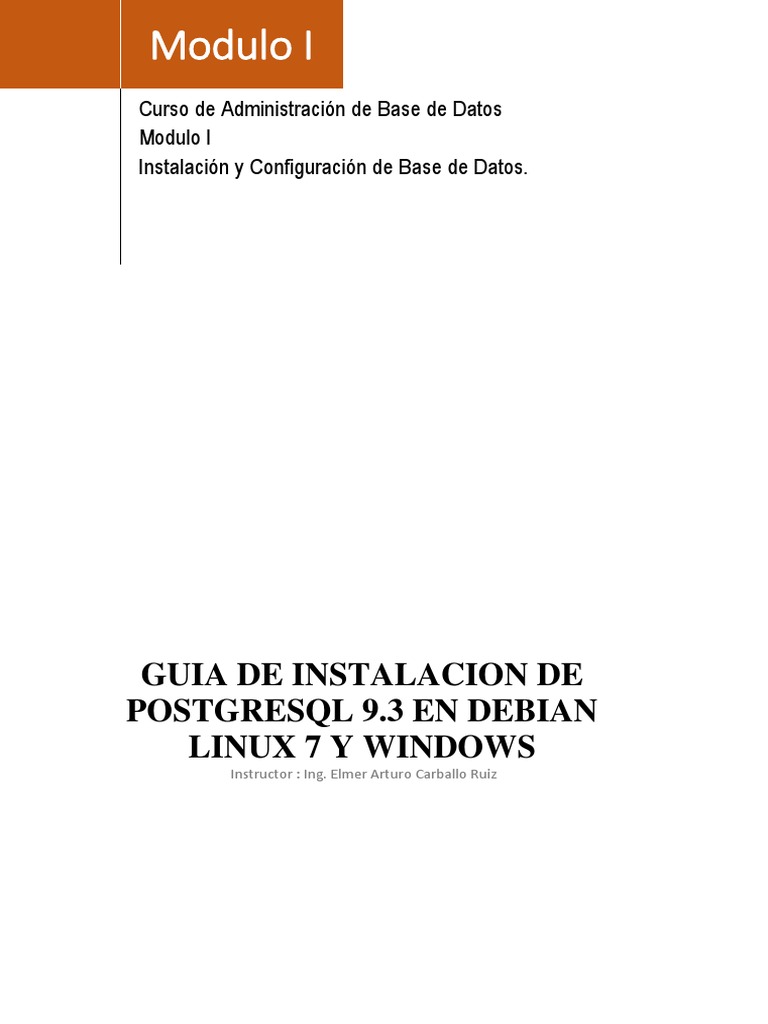 Guia Practica 10 Instalacion PostgreSQL | PDF | Postgre Sql ...