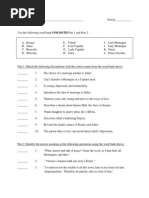 Romeo and Juliet Final Test Answers | PDF | Characters In Romeo And ...