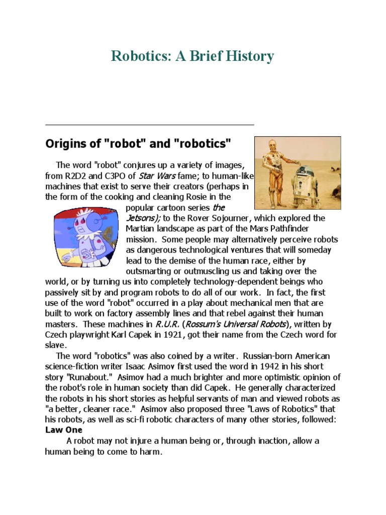 Breif History of Robotics | PDF | Robot | Robotics