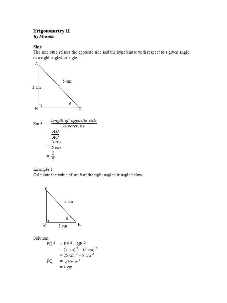 Understanding Sine in Trigonometry | PDF