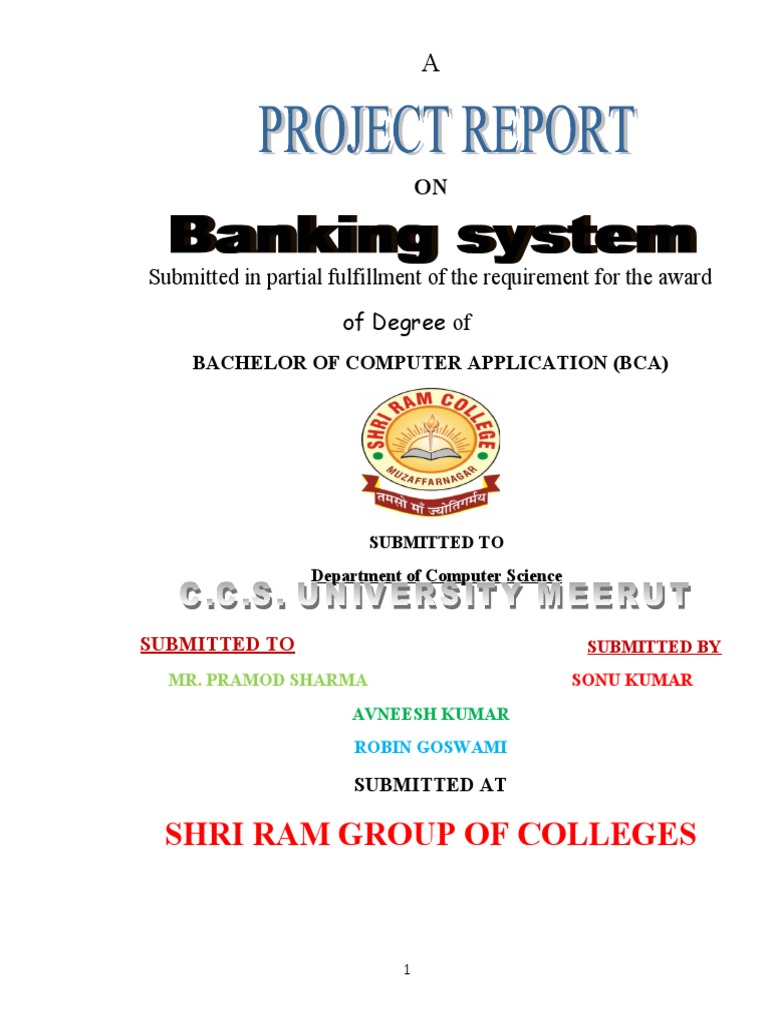 Banking System | PDF | Input/Output | Databases