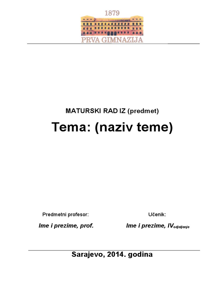 Maturski Rad | PDF