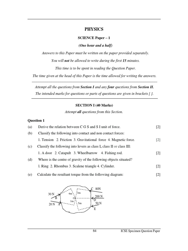 1 - Physics-Science-Paper-1 | PDF | Heat | Heat Capacity