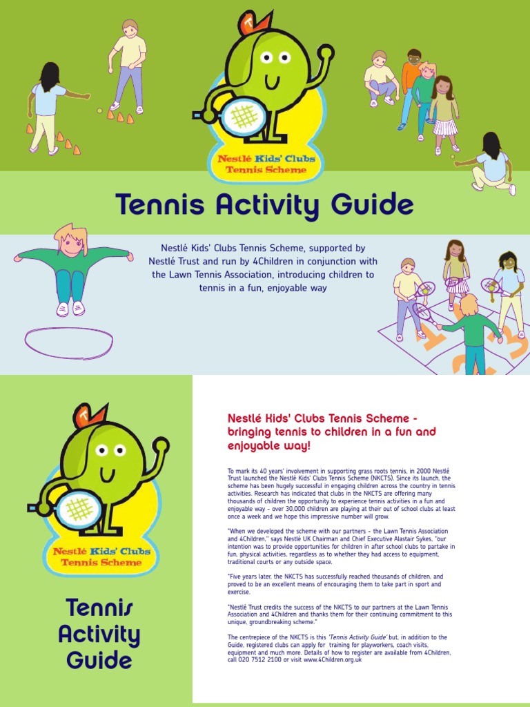 Tennis Activity Guide For Kids | PDF | Bowling (Cricket) | Physical ...