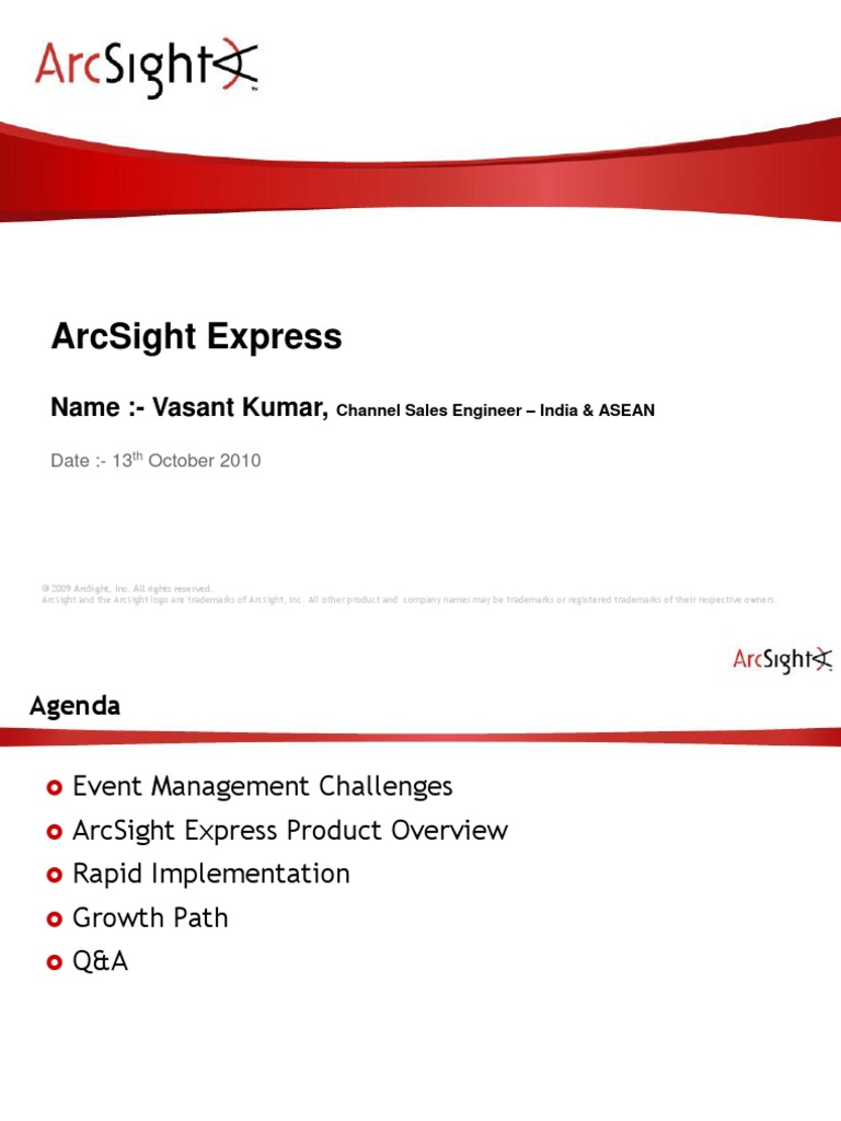 ArcSight Express - Technical Presentation | PDF | Antivirus Software | Security Engineering