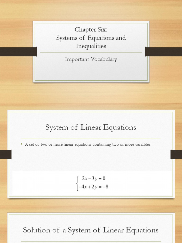 Systems of Equations and Inequalities Guide | PDF
