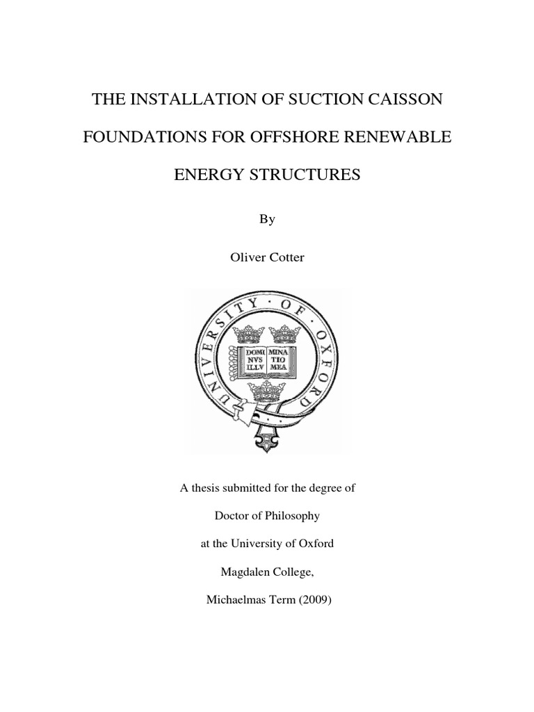 Suction Foundation For Offshore Turbines | PDF | Wind Power | Deep ...