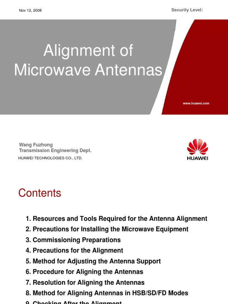 Microwave Antenna Alignment Guide | PDF | Antenna (Radio) | Microwave