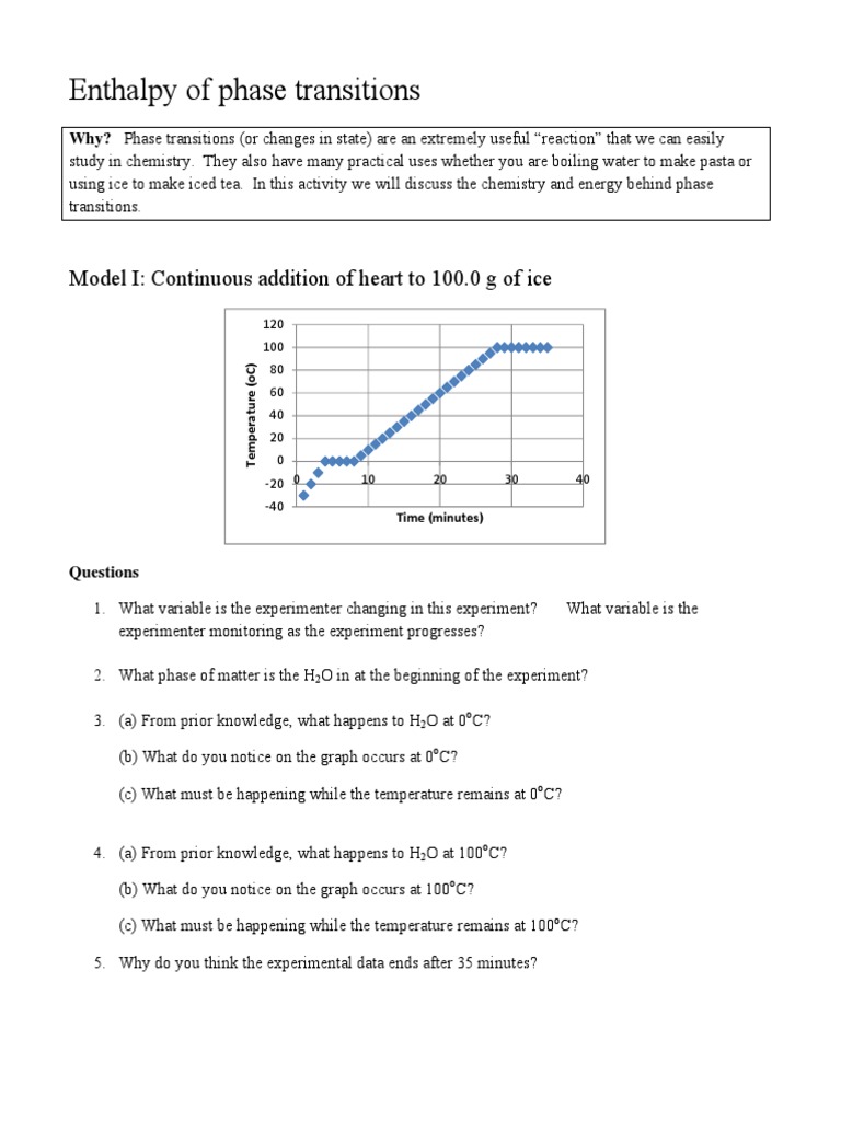 Enthalpy Pogil | PDF | Properties Of Water | Phase (Matter) Enthalpy Pogil | PDF | Properties Of Water | Phase (Matter)