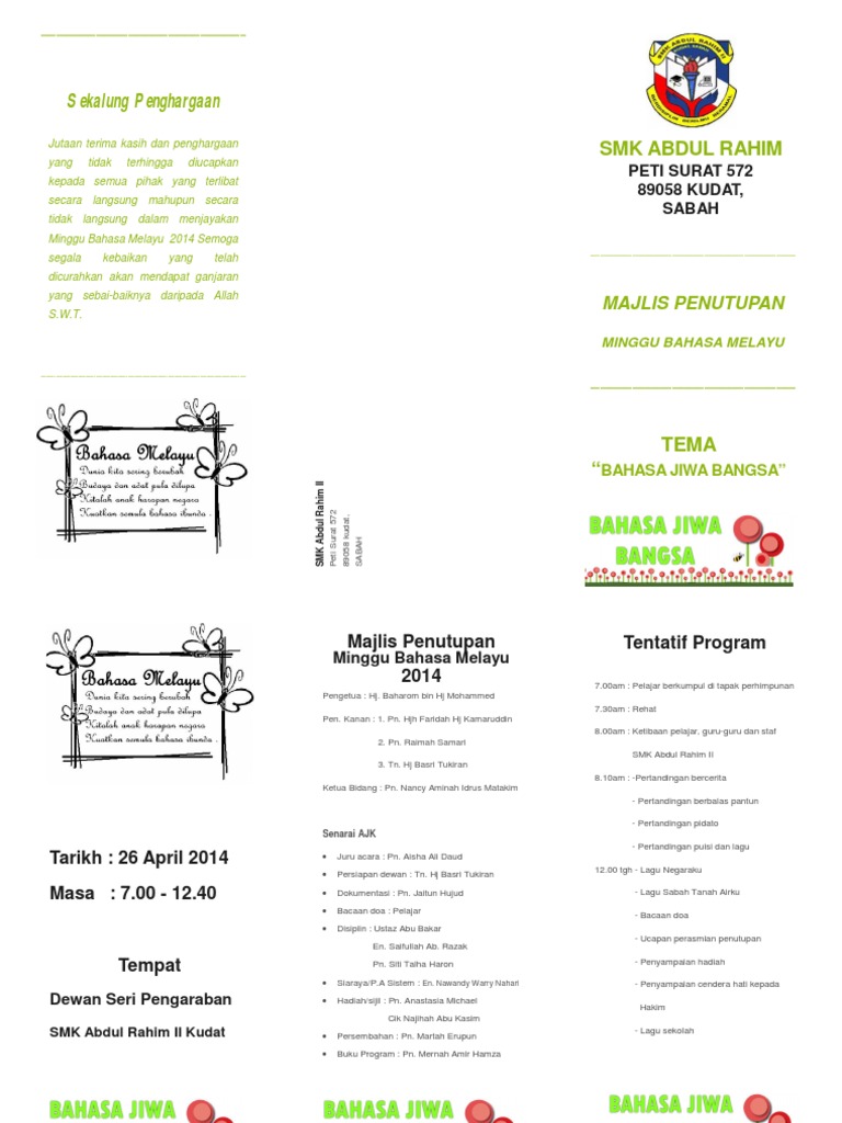 Buku Program Minggu Bahasa | PDF