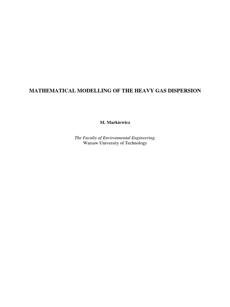 Heavy Gas Dispersion Modeling Techniques | PDF | Gases | Air Pollution