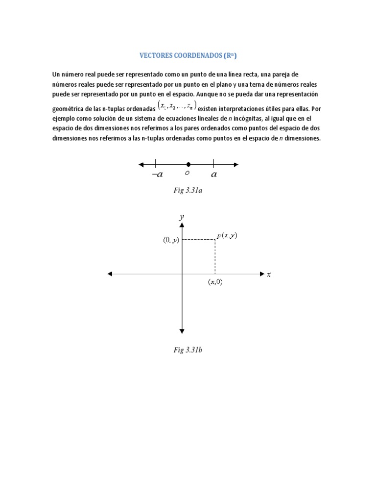 VECTORES COORDENADOS en r2 y r3 | PDF | Espacio vectorial | Vector ...
