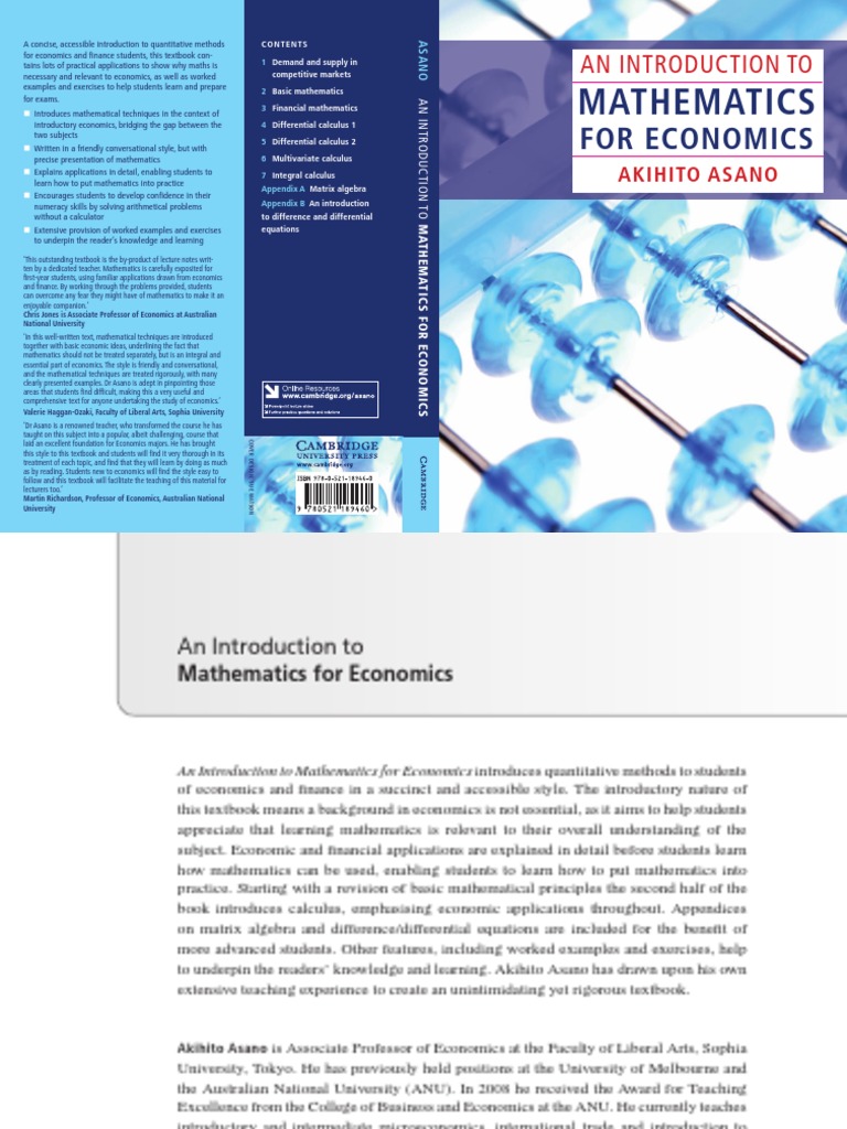 An Introduction To Mathematics For Economics | PDF | Fraction ...