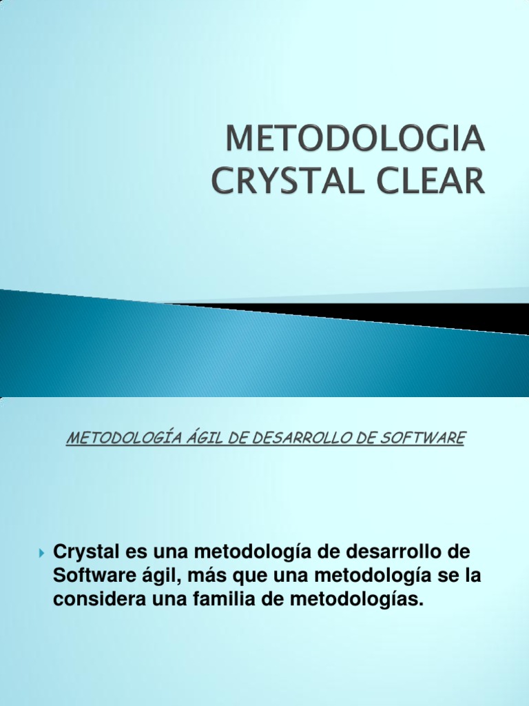 Metodologia Crystal Clear | Software | Áreas de informática