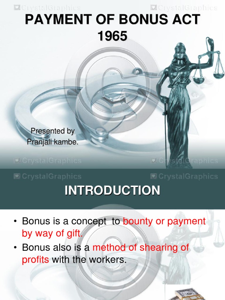 Overview of Payment of Bonus Act 1965 | PDF | Salary | Profit (Accounting)
