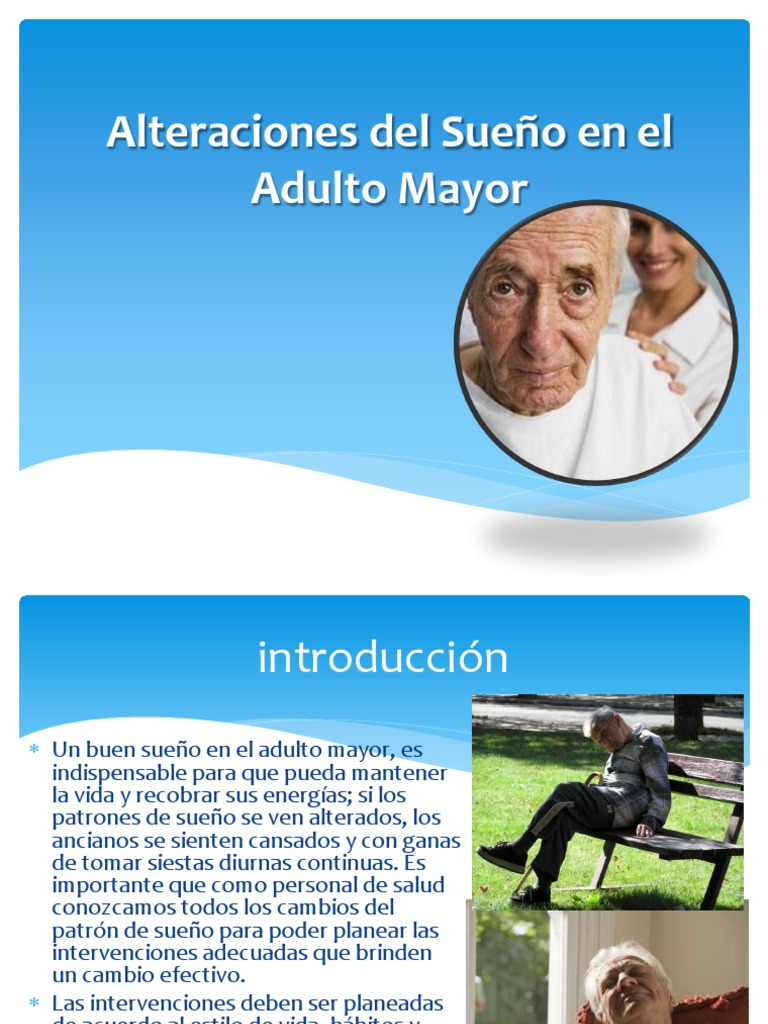 Alteraciones Del Sueno en El Adulto Mayor | PDF | Dormir | Vejez