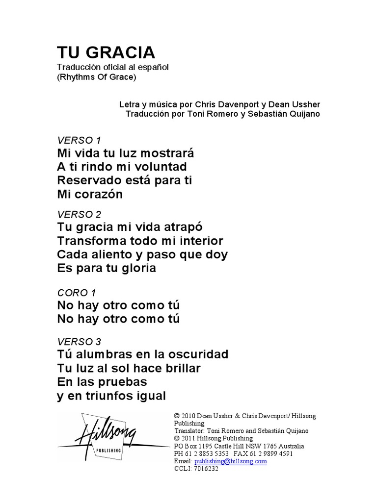 RHYTHMS OF GRACE - Spanish Official Translation | PDF | Arte | Religión ...