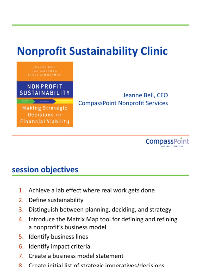 Defining Sustainability: Introducing the Matrix Map Tool for Nonprofit ...
