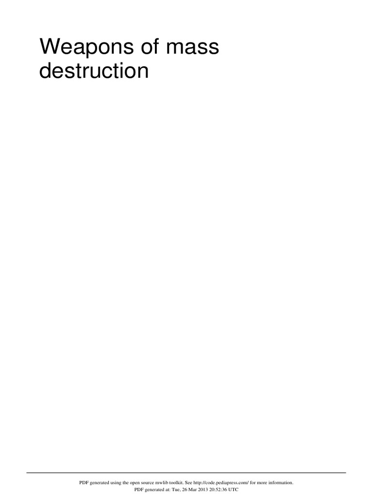 Weapons of Mass Destruction | PDF | Weapons Of Mass Destruction ...