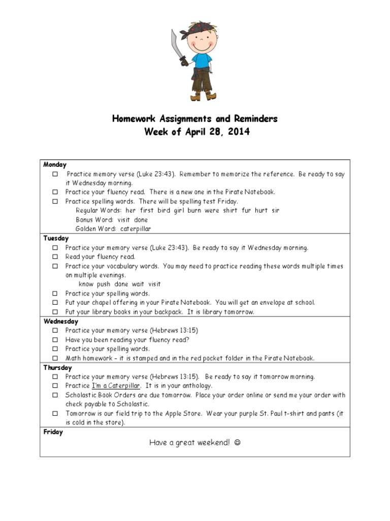 Assignments April 28 | PDF | Language Arts & Discipline