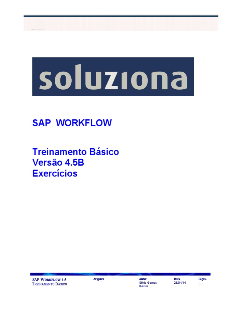 ABAP - Workflow Básico Exercícios | PDF | Sap Se | Informática