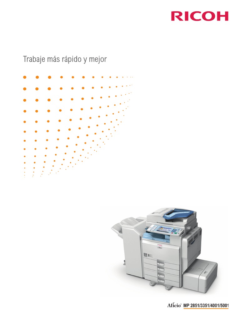 Ricoh MP 5001 PDF | PDF | Fax | Impresora (Computación)