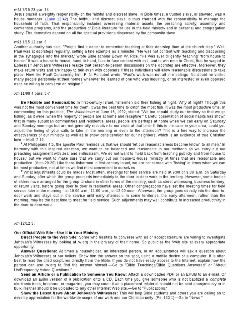 Luke 12:42: w13 7/15 23 Par. 14 | PDF | Bible Student Movement ...