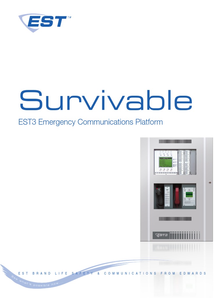 85010-0124 - EST3 Brochure | PDF | Telephone | Computer Network
