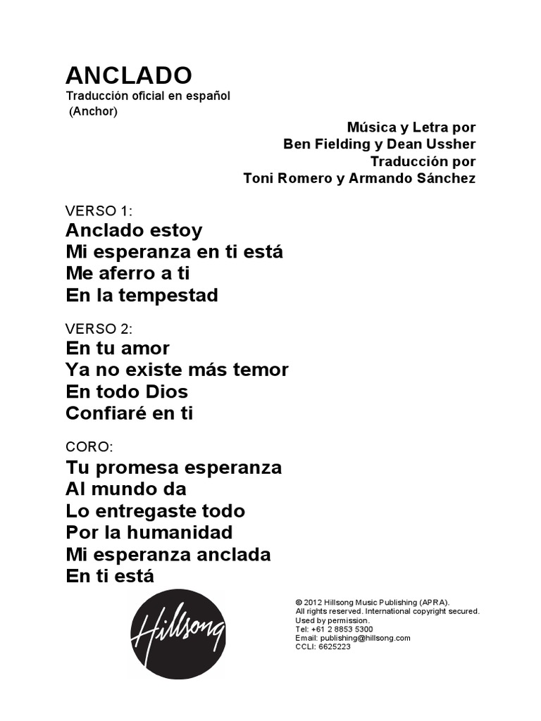 ANCHOR - Spanish Official Translation | PDF