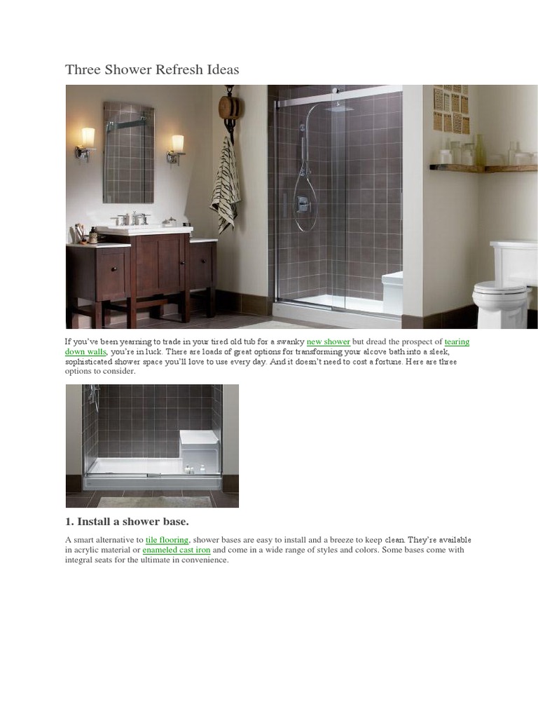 Three Shower Refresh Ideas | PDF | Tap (Valve) | Shower