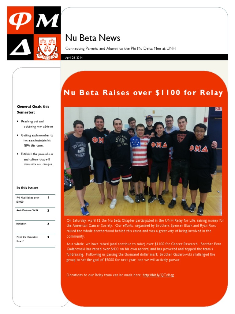 4/28/14 Nu Beta News | PDF