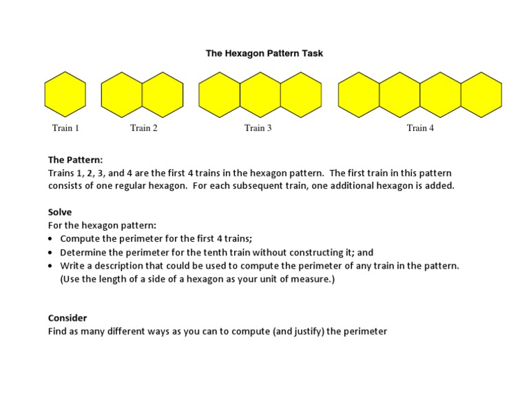 The Hexagon Task | PDF | Teaching Mathematics | Areas Of Computer Science