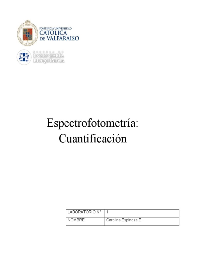 Infome Bioqca 1 | PDF | Espectrofotometria | Proteínas