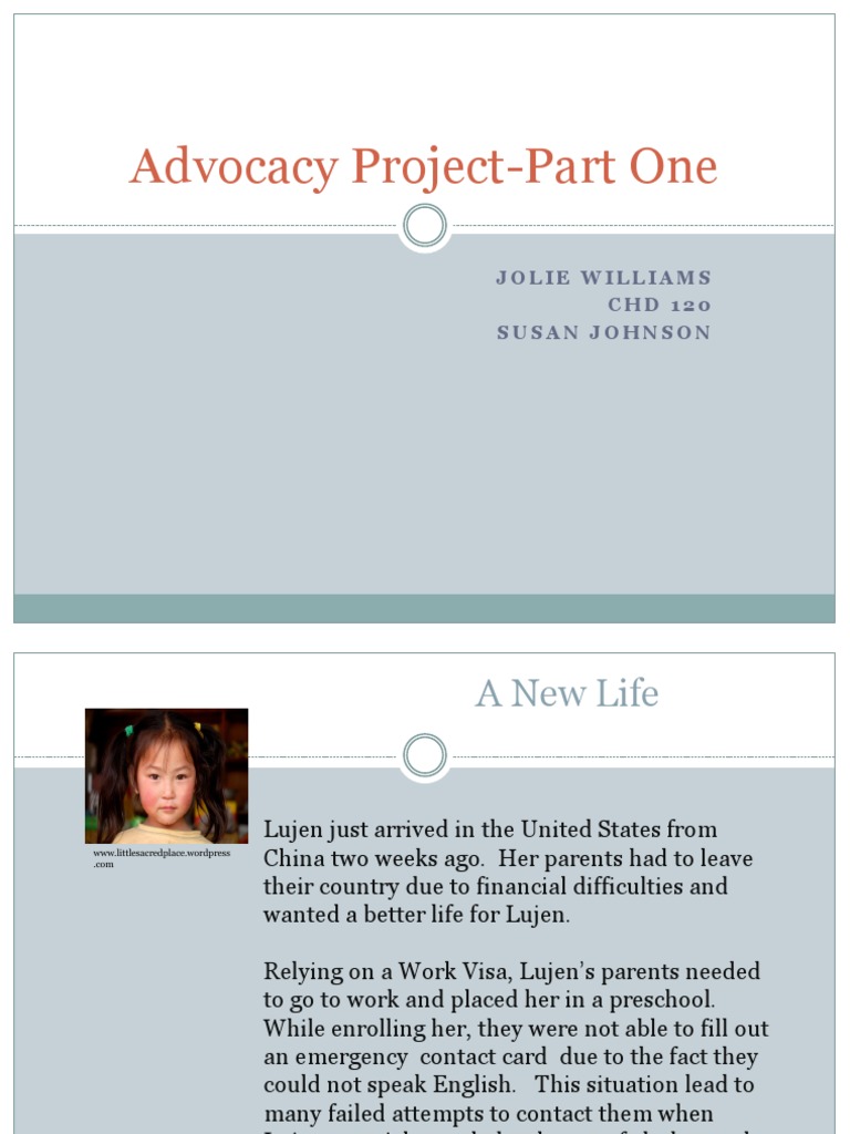 Advocacy Project-Part One | PDF | Self-Improvement