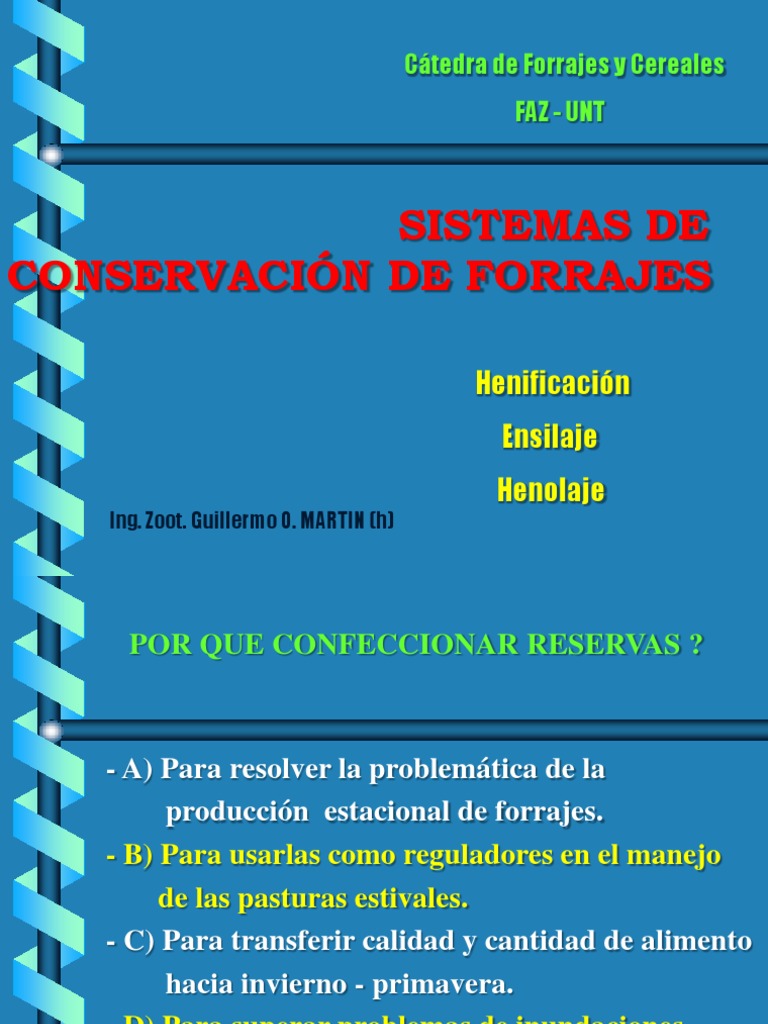 Conservacion de Forrajes | PDF | Heno | Química