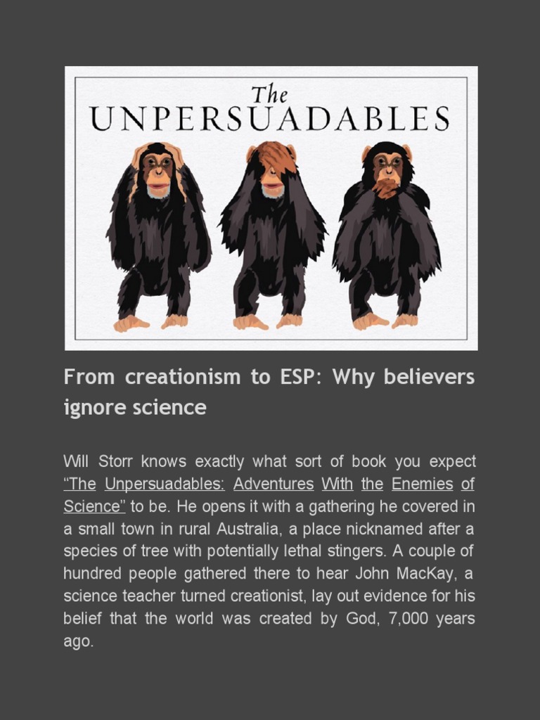 The Unpersuadables - Jim Storr | PDF | Creationism | Religion And Belief