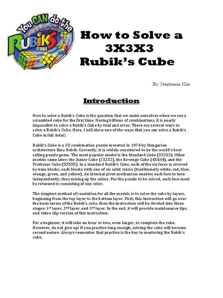 Rubik's Cube | PDF | Teaching Mathematics