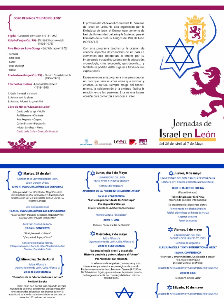 Semana de Israel. Tríptico | PDF