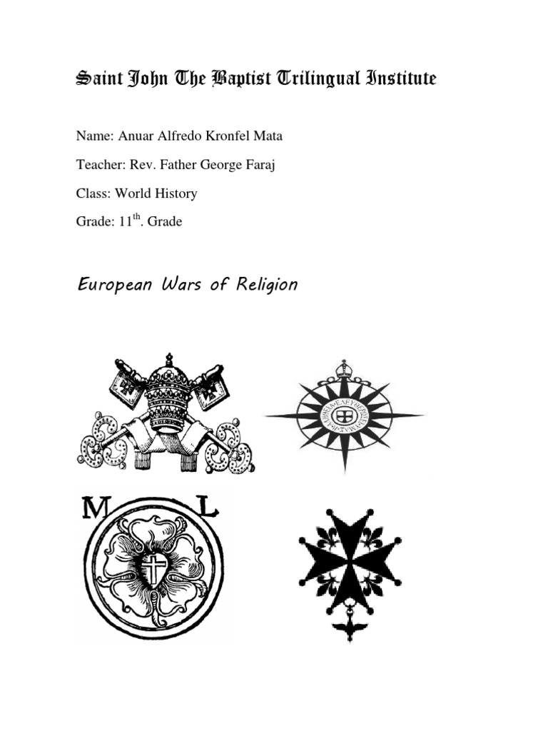 Religious Wars in Europe | European Wars Of Religion | Early Modern Period