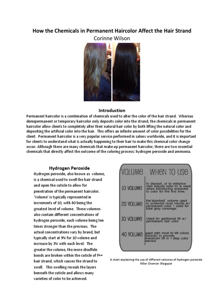 How The Chemicals in Haircolor Affect The Individual Hair Strand | PDF ...